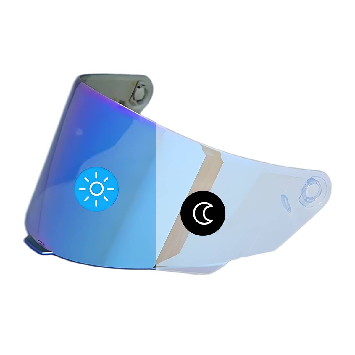 Blue Photochromic Helmet Visor for KYT TT COURSE | Dragon Motorsport